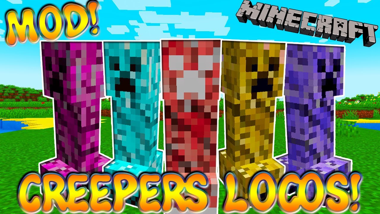 LOS CREEPERS LOCOS! Minecraft 1.18.1 MOD CRAZY CREEPERS! - YouTube