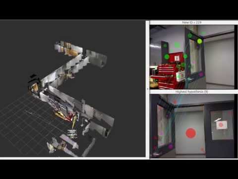 RTAB-Map RGB-D mapping with global loop closure detection only - YouTube