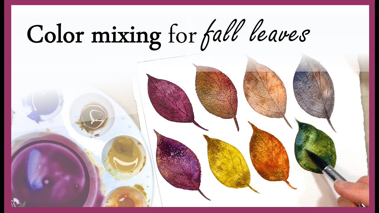 EASY Color Mixing & Granulation for Fall Leaves | Testing Rembrandt ...