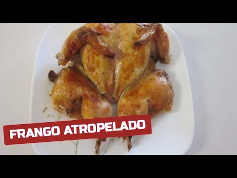 Como fazer frango "atropelado" assado no forno com batatas - YouTube