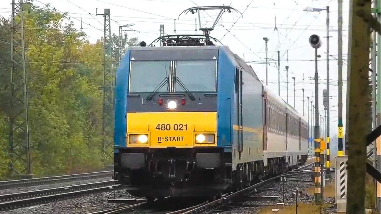 MÁV Traxx és ZSSK kocsik haladnak Hidas Hidasnémeti felé - YouTube