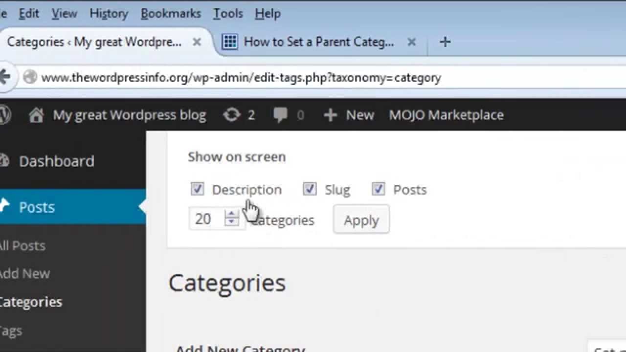 HOW TO SET A PARENT CATEGORY TO A MULTIPLE NUMBER OF CATEGORIES AT A HOW TO SET A PARENT CATEGORY TO A MULTIPLE NUMBER OF CATEGORIES AT A
