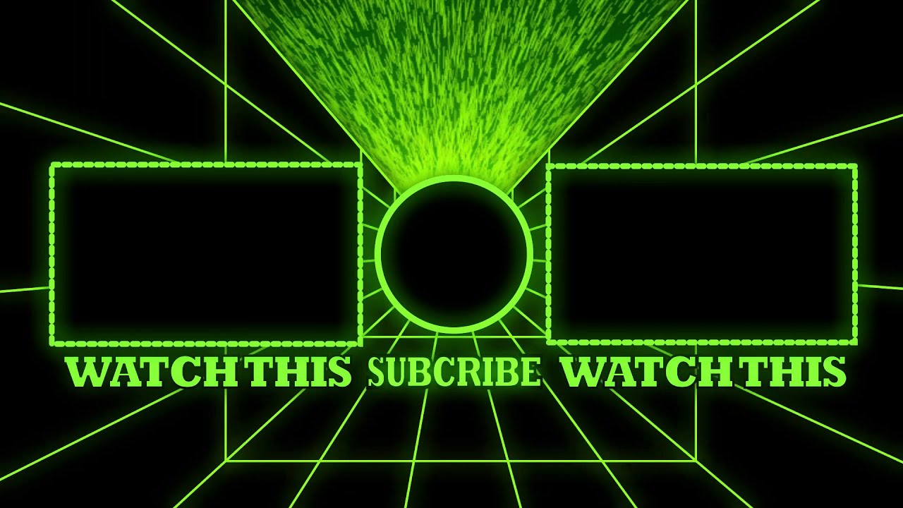 Black & Green Outro Template Free Download - YouTube