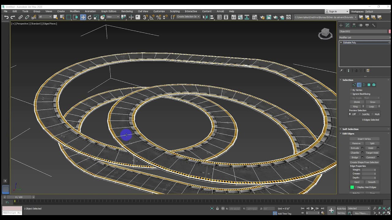 Making a race trackroad in 3ds Max using helix - YouTube