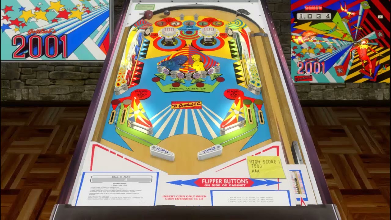 Gottlieb 2001 1971 Visual Pinball X - YouTube