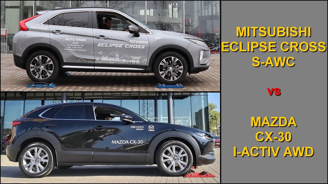 SLIP TEST - Mitsubishi Eclipse Cross S-AWC vs Mazda CX-30 i-Activ AWD ...