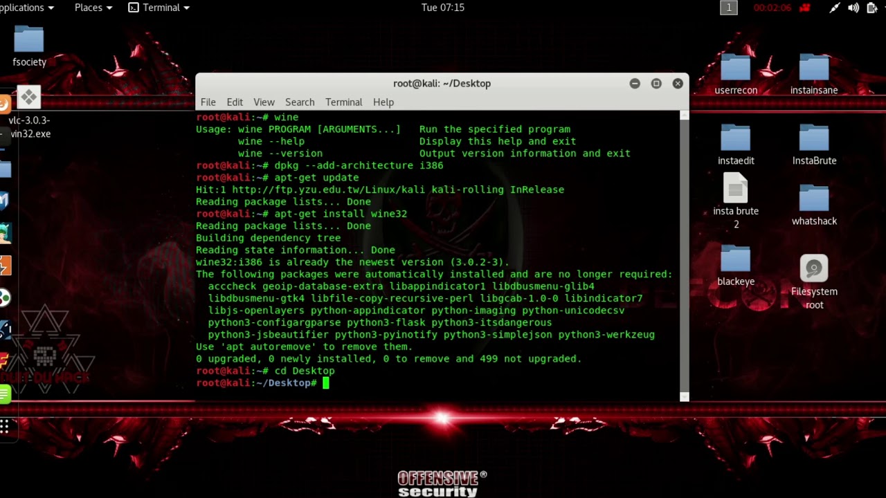 how to run .exe file on kali linux-tamil || TN Dark Army's - YouTube