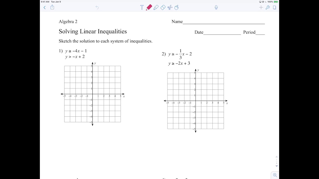 4. Solving Systems of Linear Inequalities by Graphing - YouTube