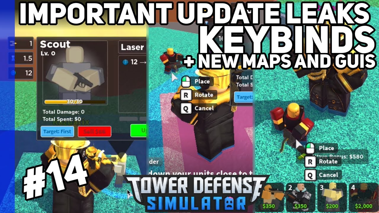 IMPORTANT UPDATE LEAKS | KEYBINDS! | New Maps! | New GUIs! | Tower ...