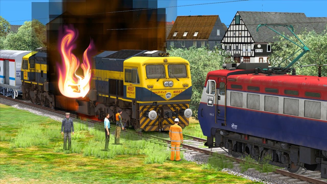 WAG 7 Rescue a Failed Express Train at Railroad Crossing | Train ...
