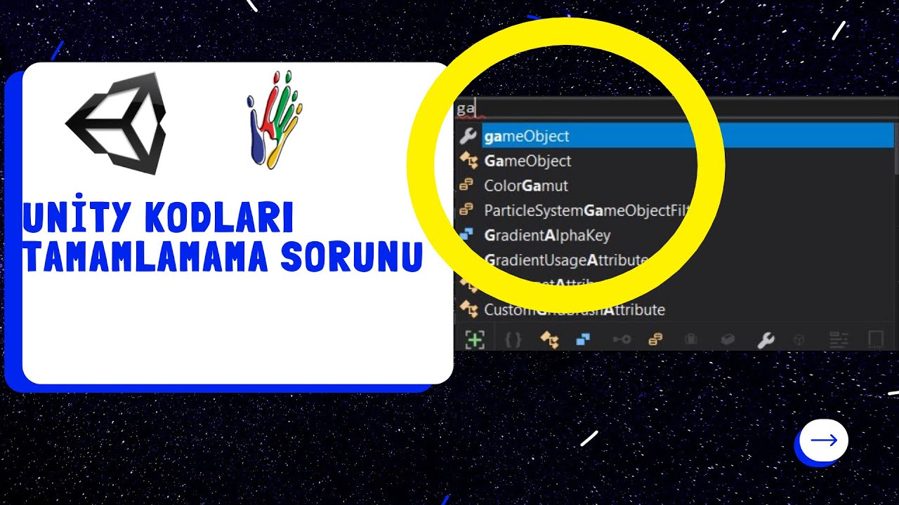 Unity Kodları Tamamlamama sorunu - YouTube