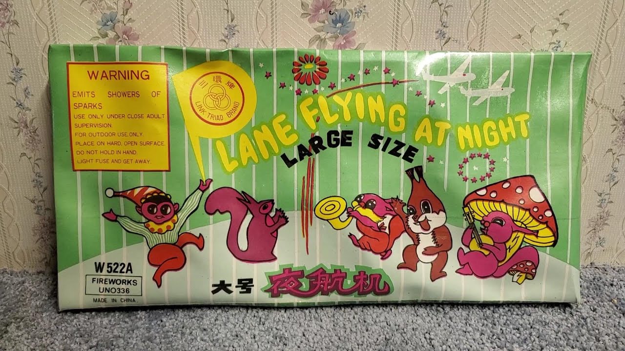 Fireworks Demo (Aerial Spinners/Planes) - Plane Flying At Night *Large ...