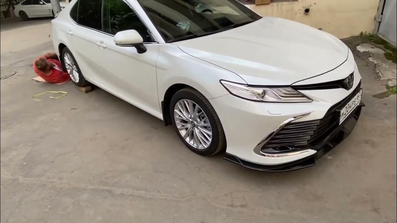 Губа на бампер Тойота Camry 70, кузов рест ! - YouTube