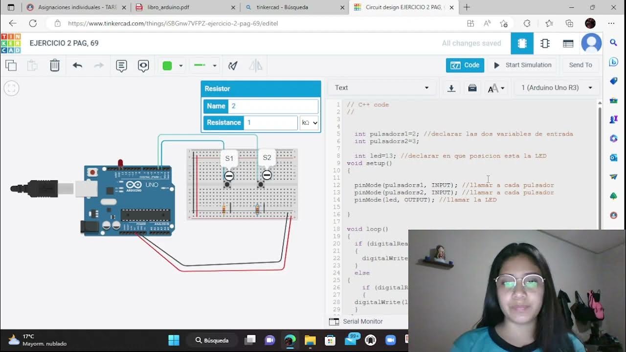 EJERCICIO 2 LIBRO ARDUINO - YouTube