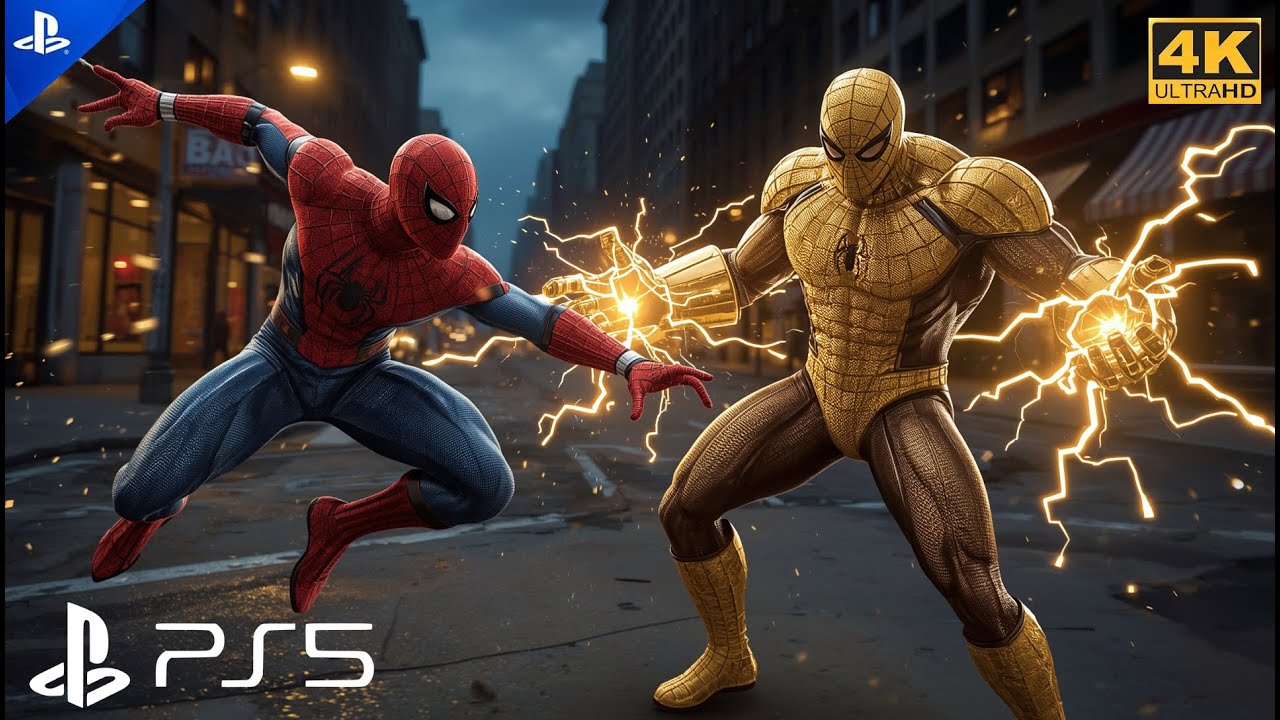 Spider-Man vs Shocker | Full Fight + Cutscenes [4K] Ultra Realistic ...