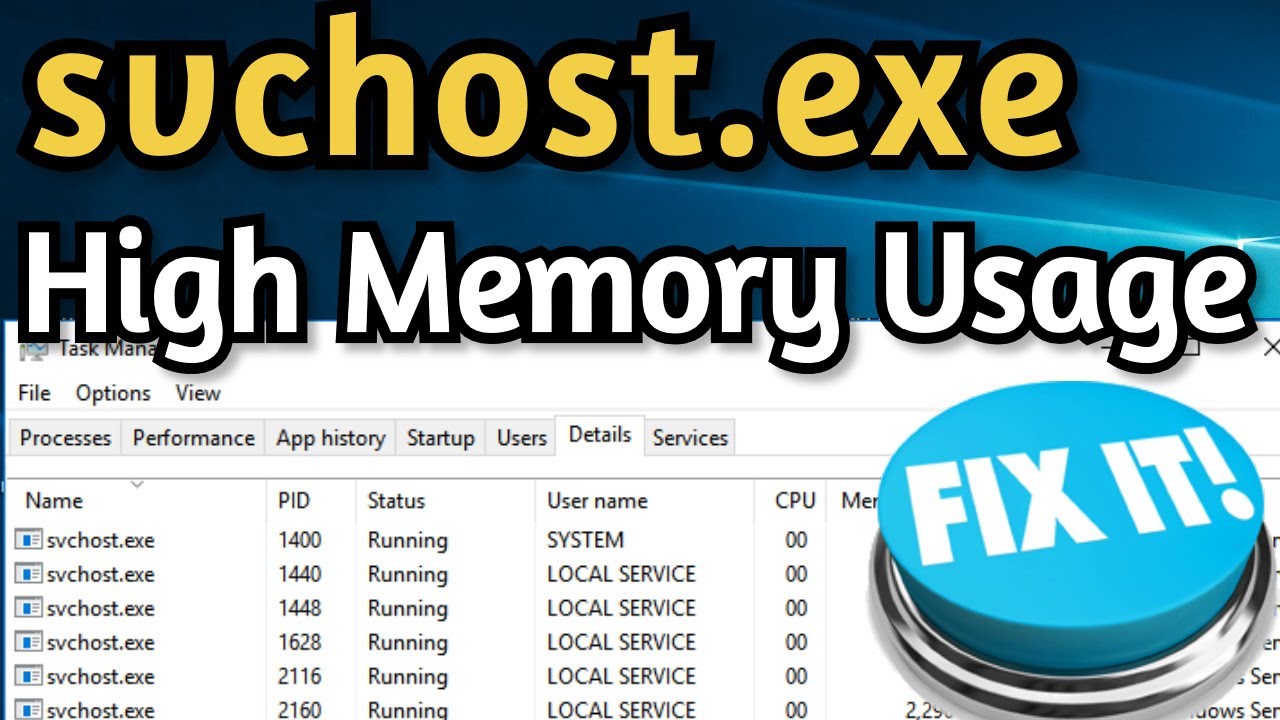 Fix Svchost exe High Memory High CPU Usage On Windows 10 Windows 7 Fix Svchost exe High Memory High CPU Usage On Windows 10 Windows 7