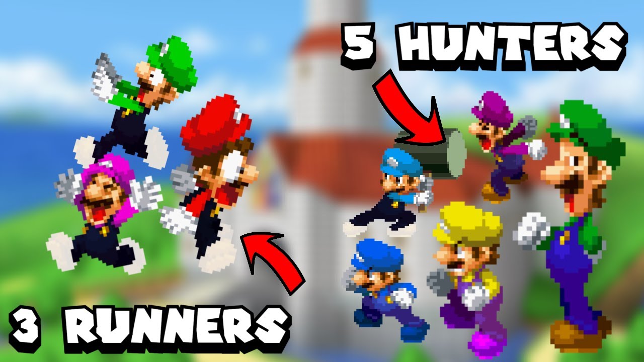 3 Runners VS 5 Hunters (Mario 64 Hunters) - YouTube