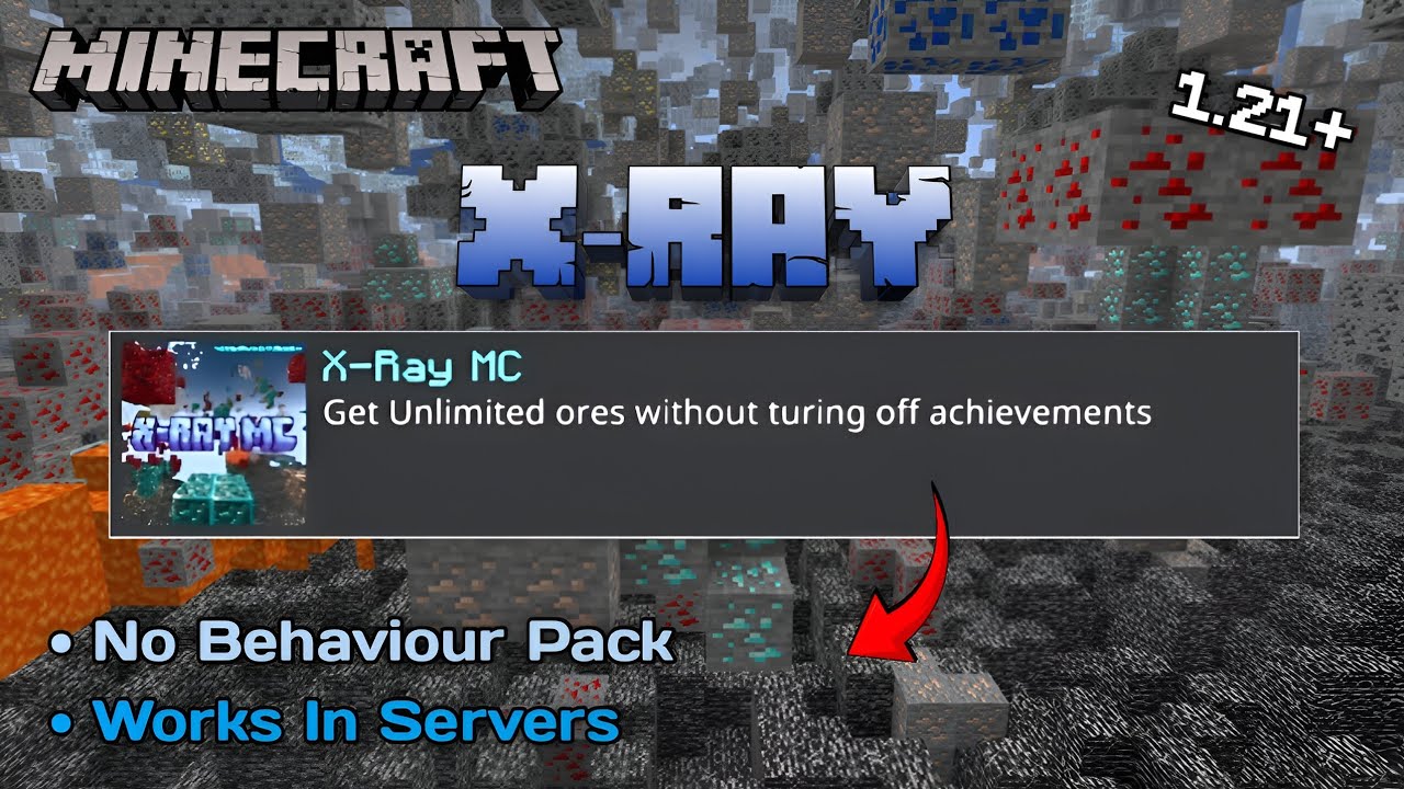 Best X-RAY Texture Pack For Minecraft PE 1.21+ (WORKS IN SERVERS ...