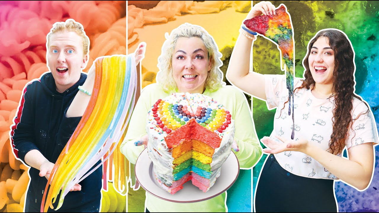 BEST RAINBOW FOODS CHALLENGE! wins $10,000 - YouTube