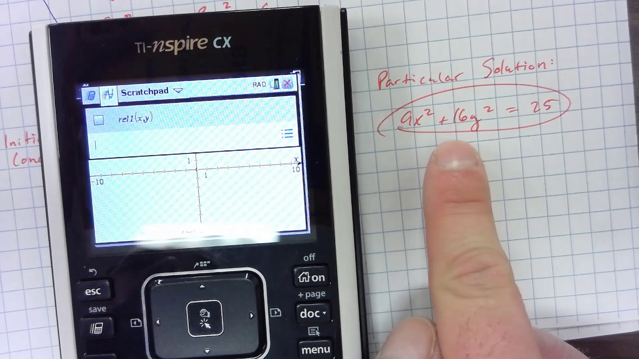 Graphing A Non function relation TI nspire CX YouTube Graphing A Non function relation TI nspire CX YouTube