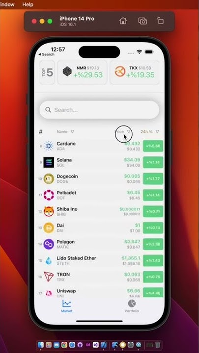 SwiftUI iOS 16.1 Cryptocurrency App, combine, charts - YouTube