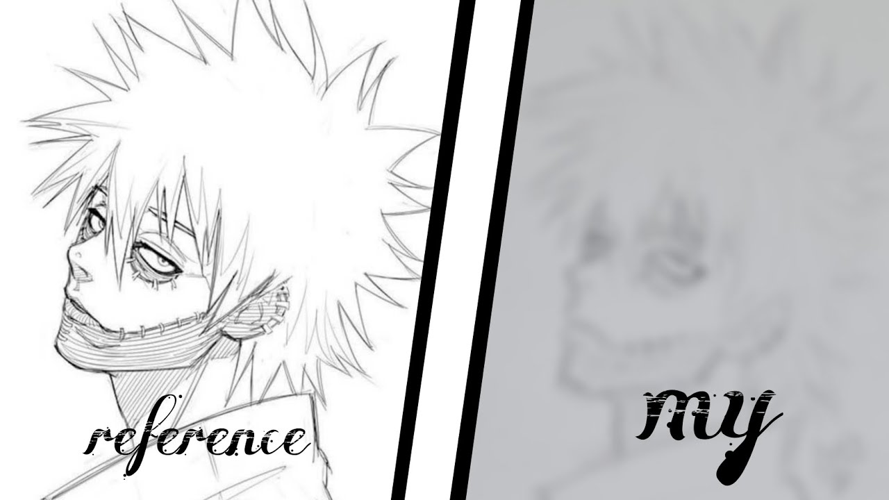 How to draw Anime #dabi.Reference vs my #drawing #anime #artist #sketch ...