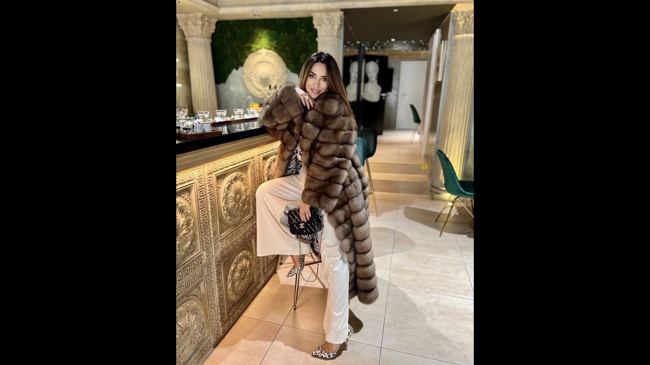 KATARINA TRIES ON FURS IN MILAN - SABLE, FOX, CHINCHILLA - YouTube