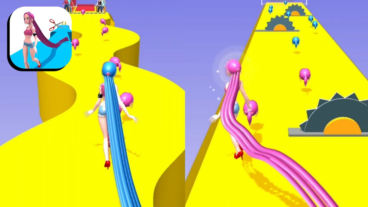 max levels hair rush game all levels | hair rush level 92 and 93 | hair ...