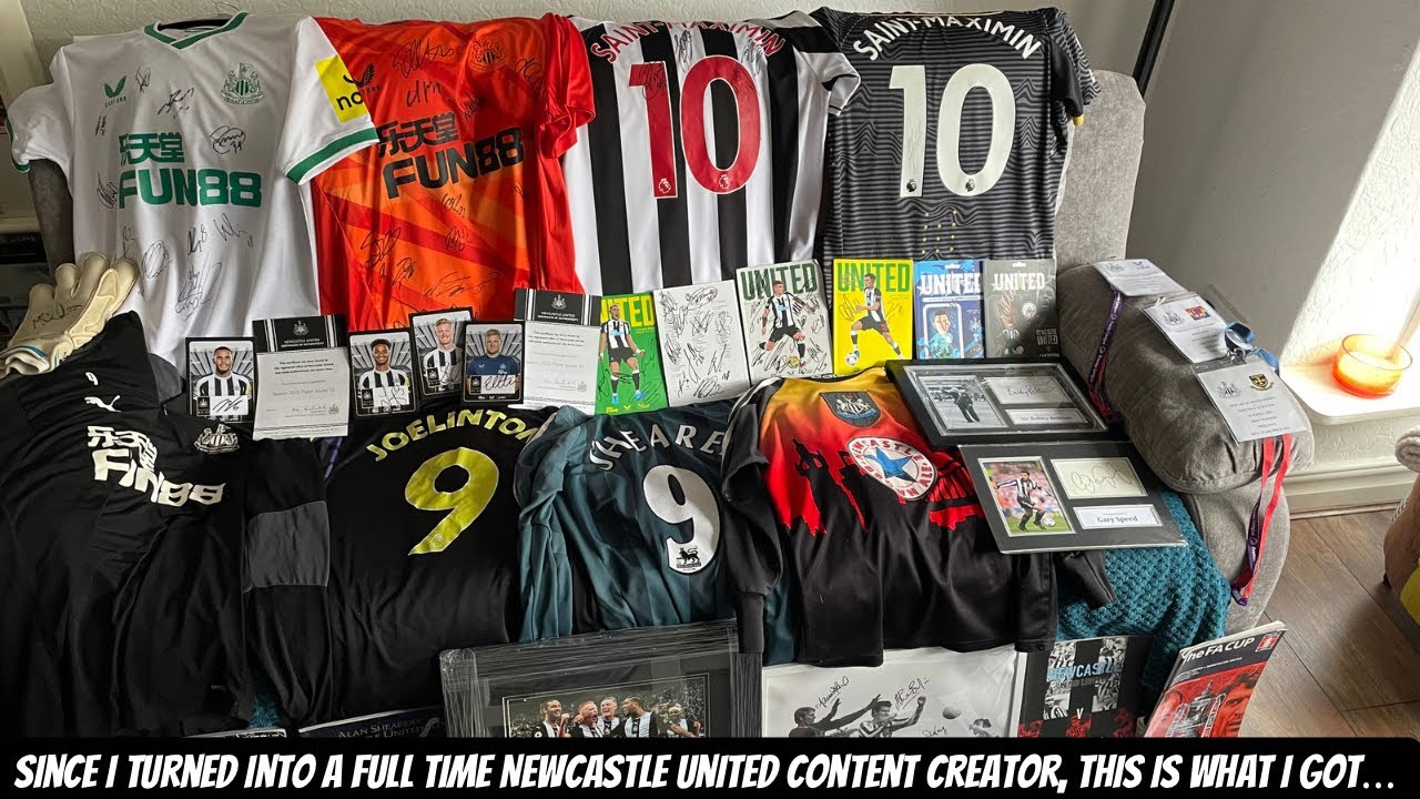 Newcastle United FULL MEMORABILIA COLLECTION (MATCHWORN shirts + UNIQUE ...