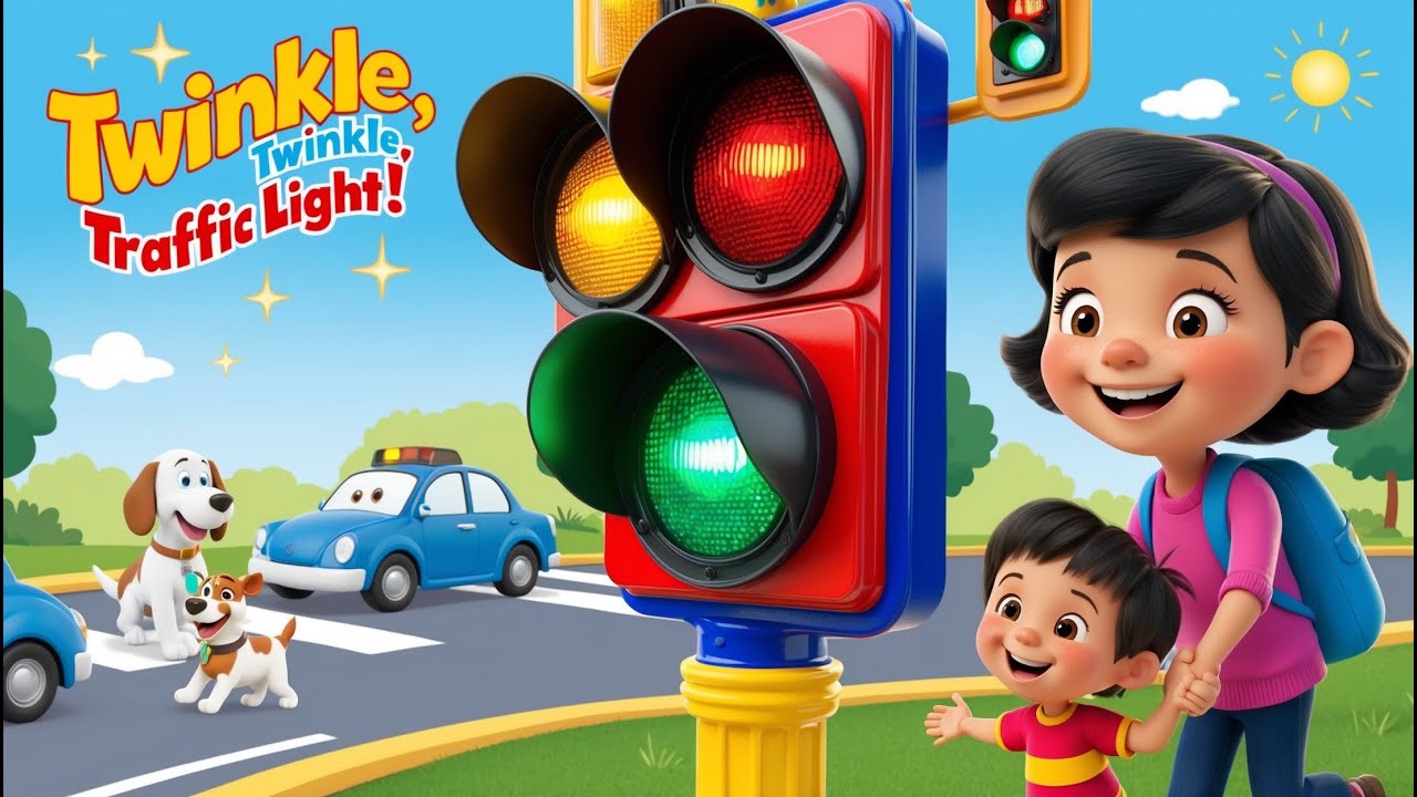 Twinkle, Twinkle, Traffic Light Song | Fun Kids Rhyme & Learning Video ...