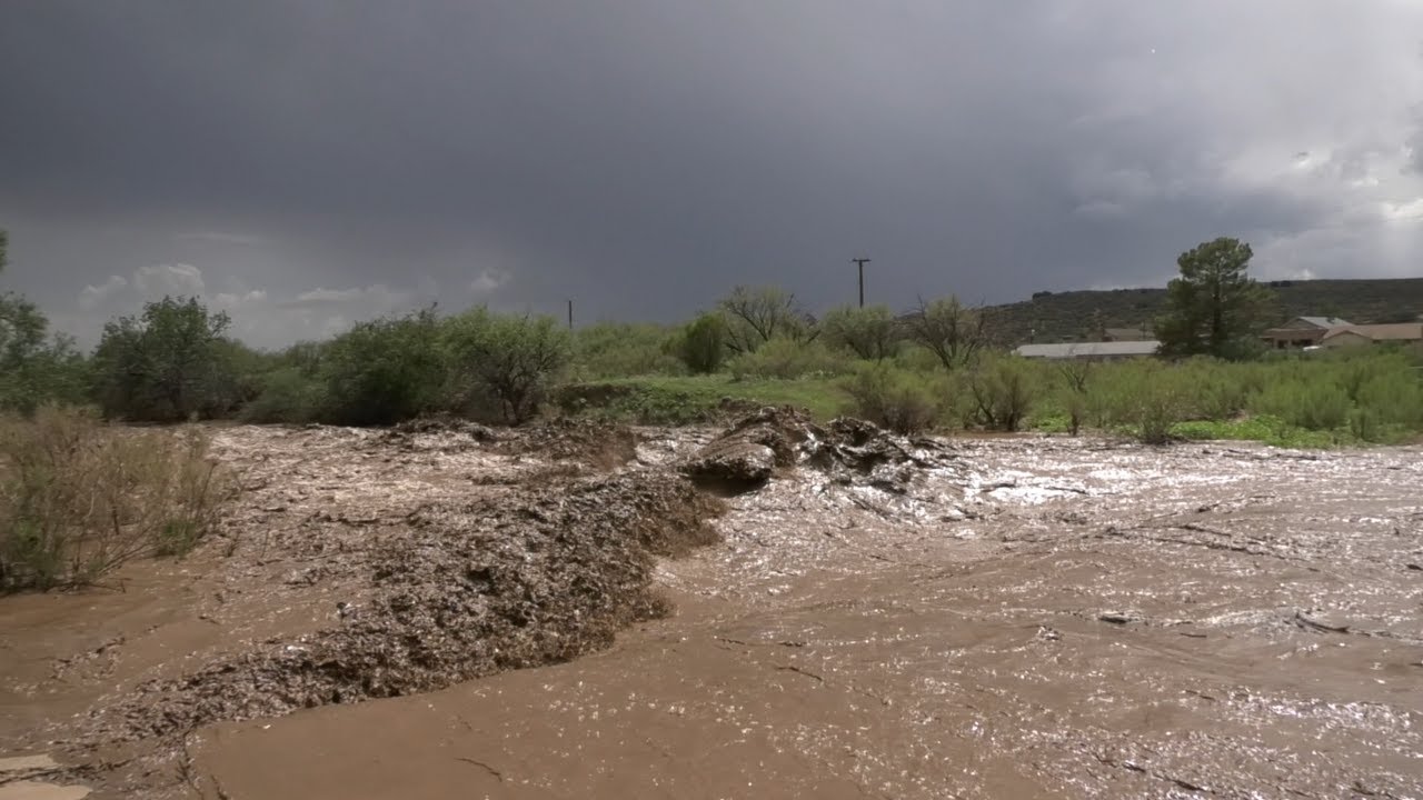 DAMAGE SURVEY - FLASH FLOOD DEBRIS - Big Bug Creek, Spring Valley, AZ - Wreckage from Flash ...