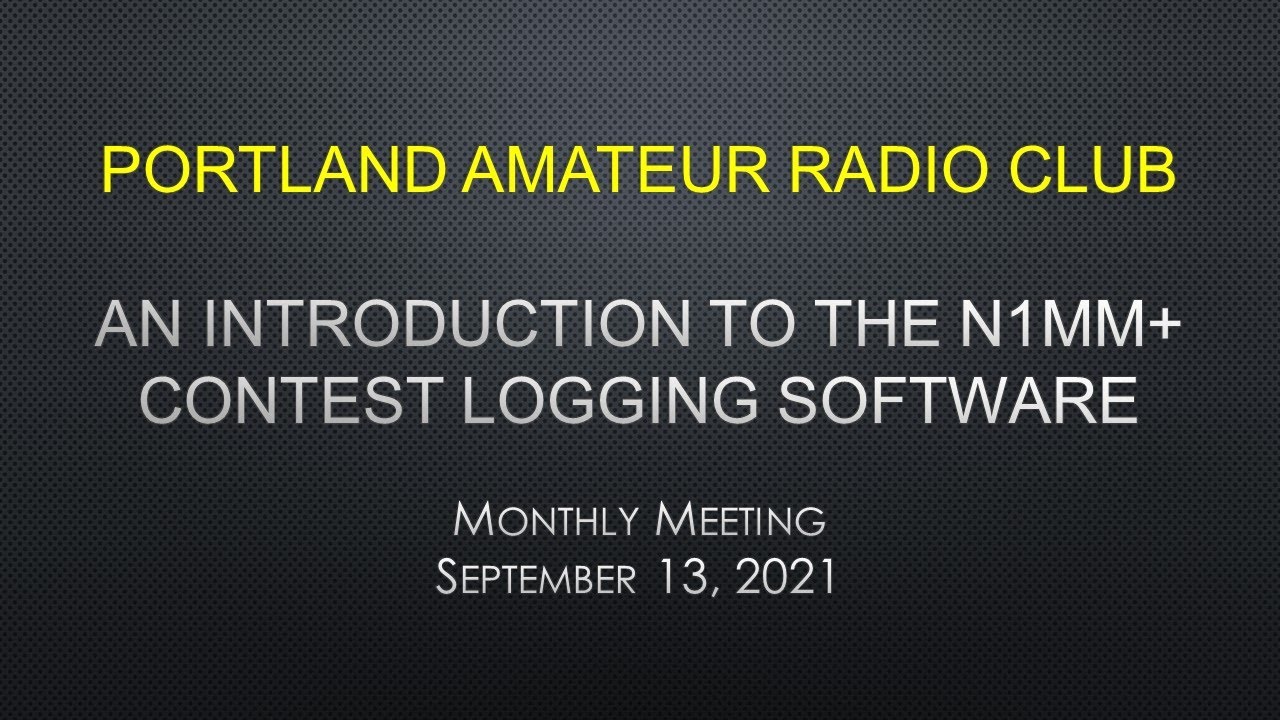 N1MM+ Logging Software Introduction - YouTube
