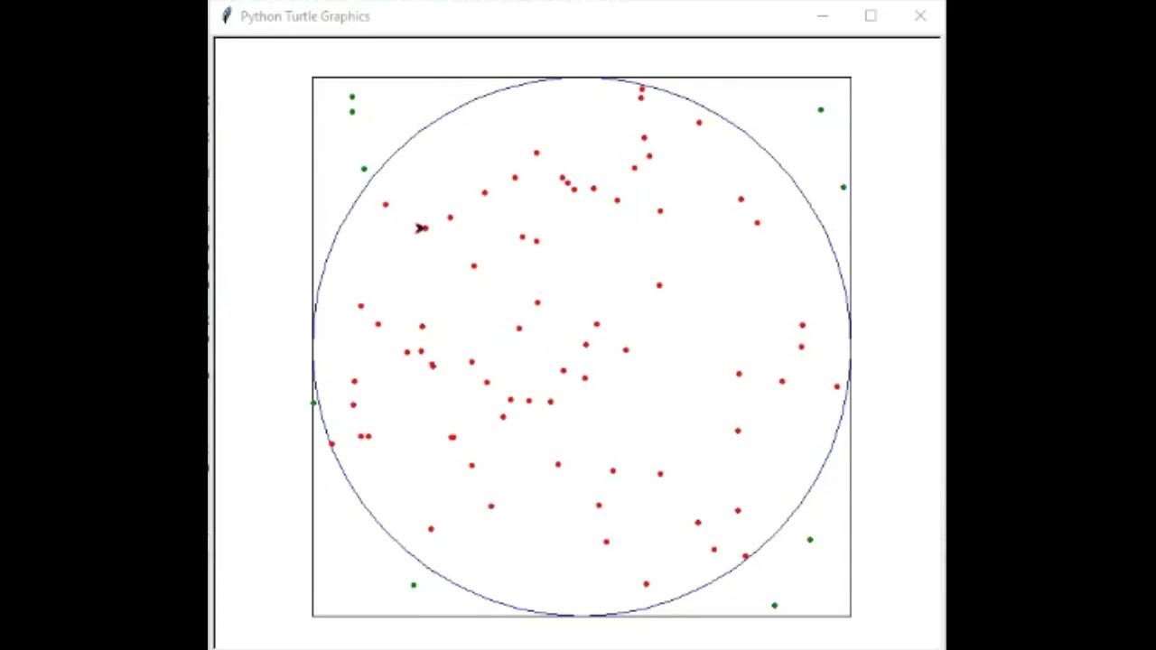 Demo of Monte Carlo approximation of Pi - YouTube