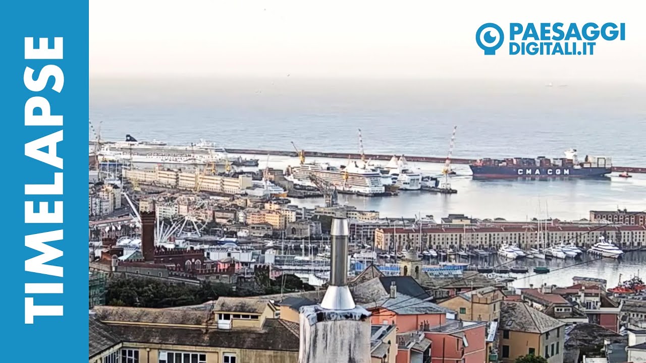 Genova Porto Manovre Nave Container - Time Lapse - YouTube