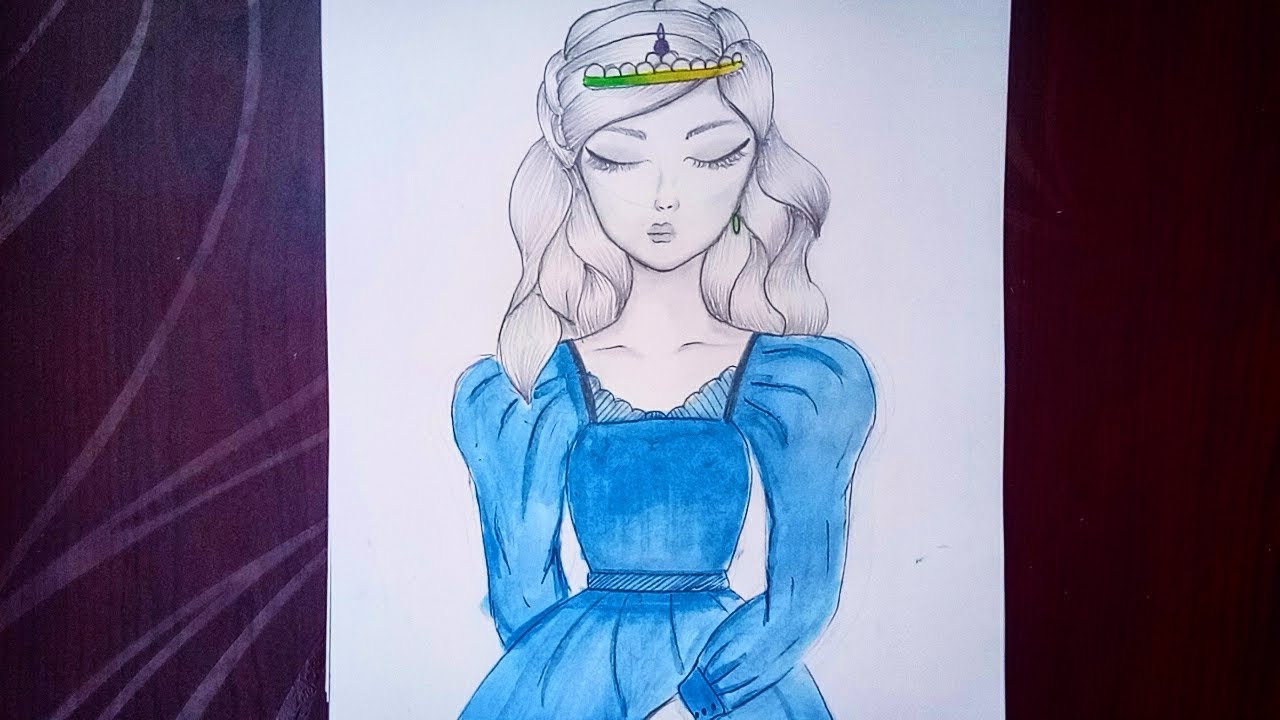 Beautiful princess girl drawing || Maria Drawing Academy - YouTube