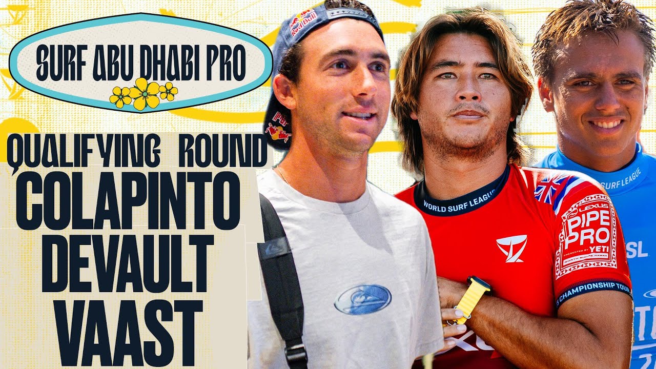 Griffin Colapinto, Kauli Vaast, Imaikalani deVault | Surf Abu Dhabi Pro 2025 - Qualifying Round ...