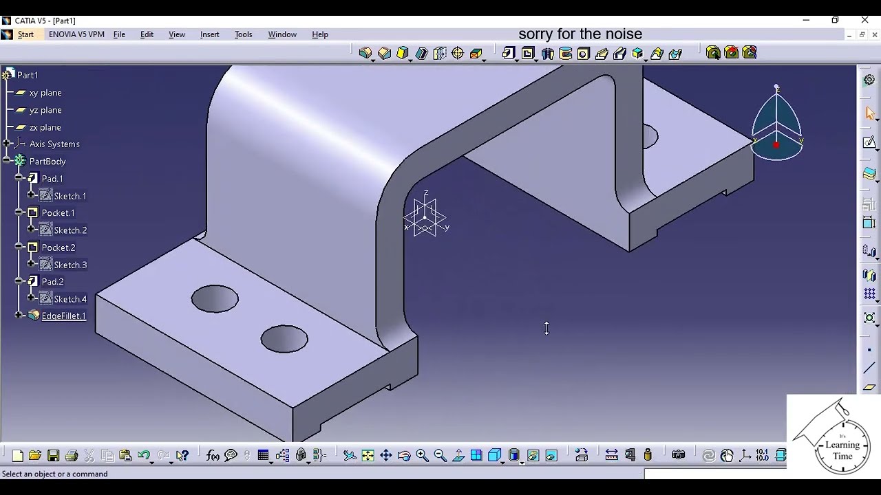 CATIA V5 Exercises (CATIA V5 Part Design Exercise 15) - YouTube