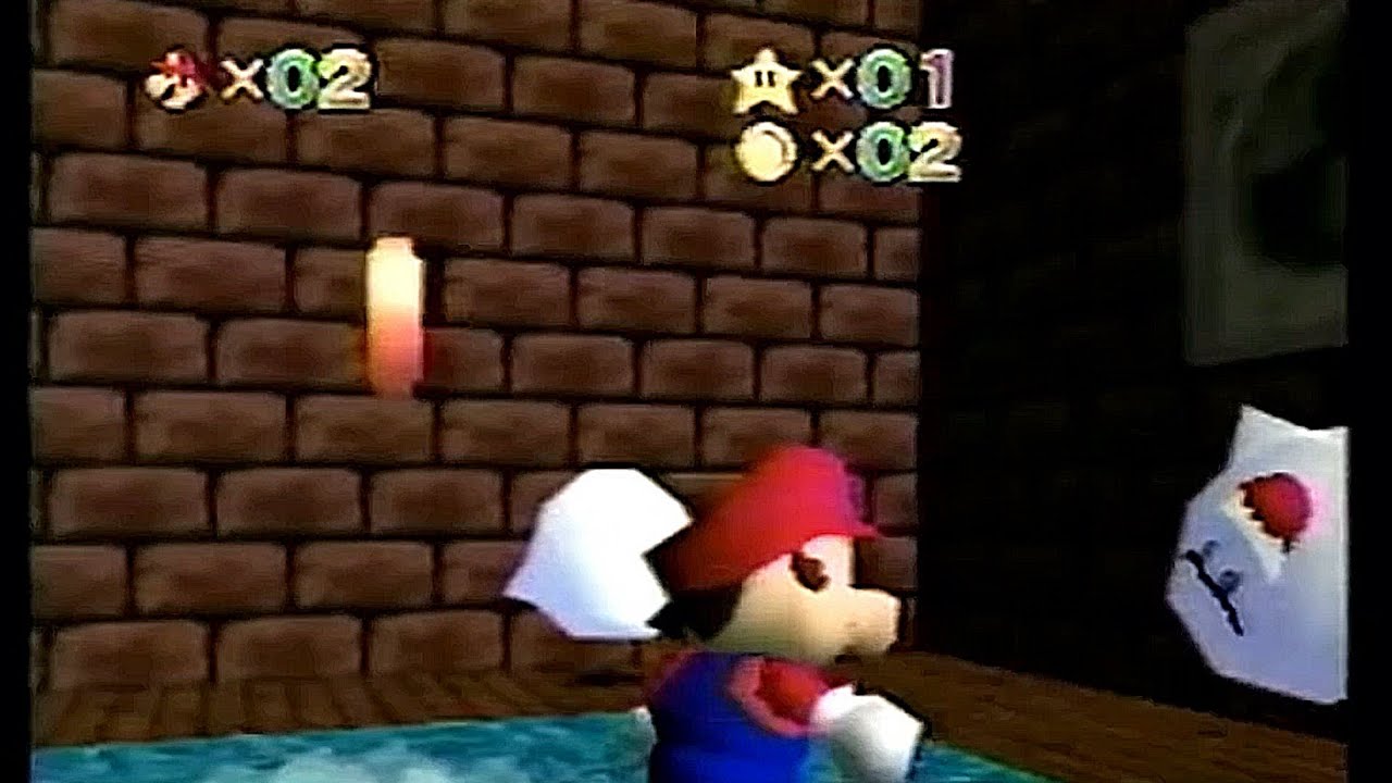 Super Mario 64 beta big boo's haunt 1995 - YouTube