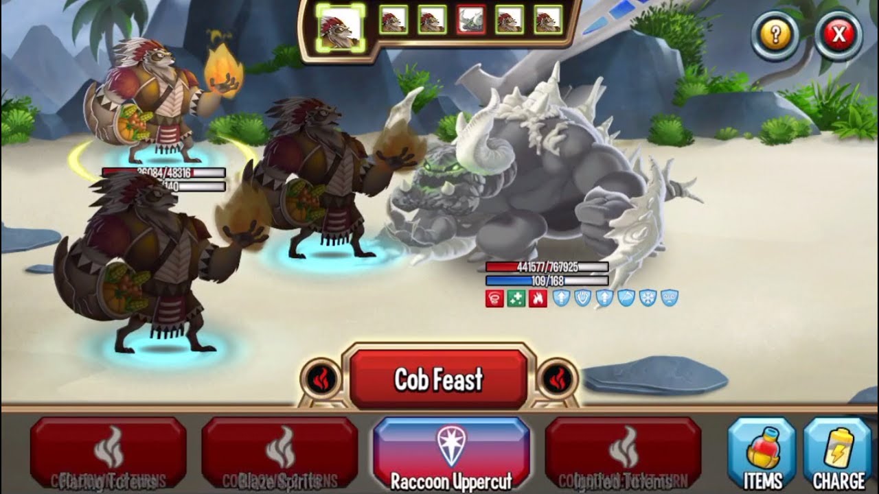 Monster Legends - Raccoon level 1 to 130 review combat PVP - Max Power ...