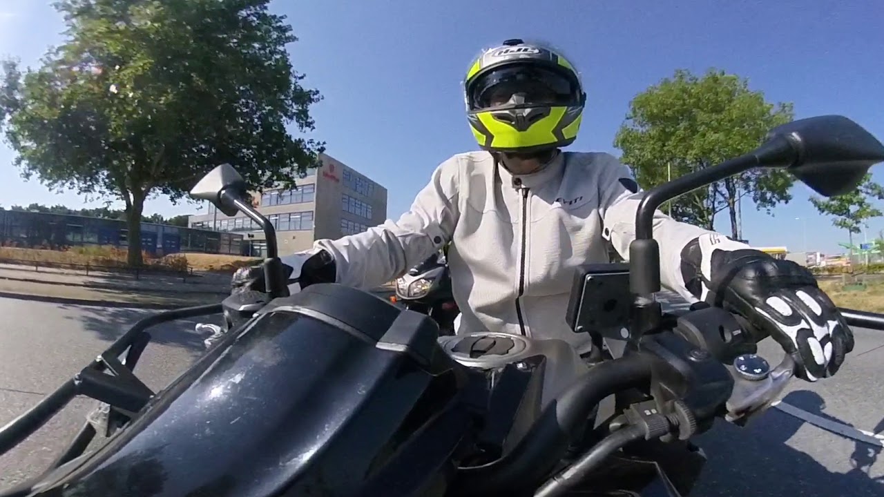 360-video on motorcycle driving lesson, part 1 - YouTube