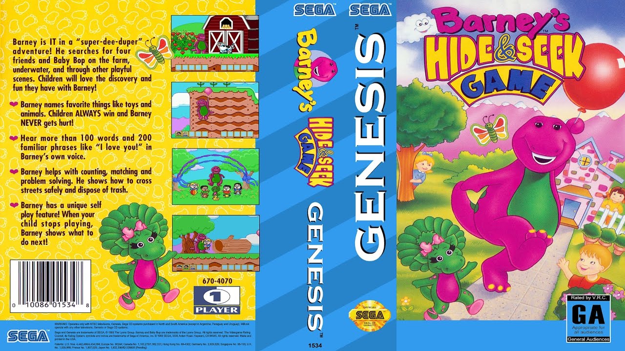 [𝐒𝐄𝐆𝐀 𝐆𝐞𝐧𝐞𝐬𝐢𝐬/𝐌𝐞𝐠𝐚 𝐃𝐫𝐢𝐯𝐞 𝐌𝐮𝐬𝐢𝐜] Barney's Hide And Seek Game (Full ...