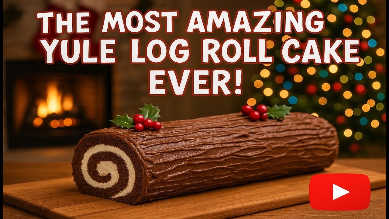 We Created the Most Amazing Yule Log Roll Cake Ever! - YouTube