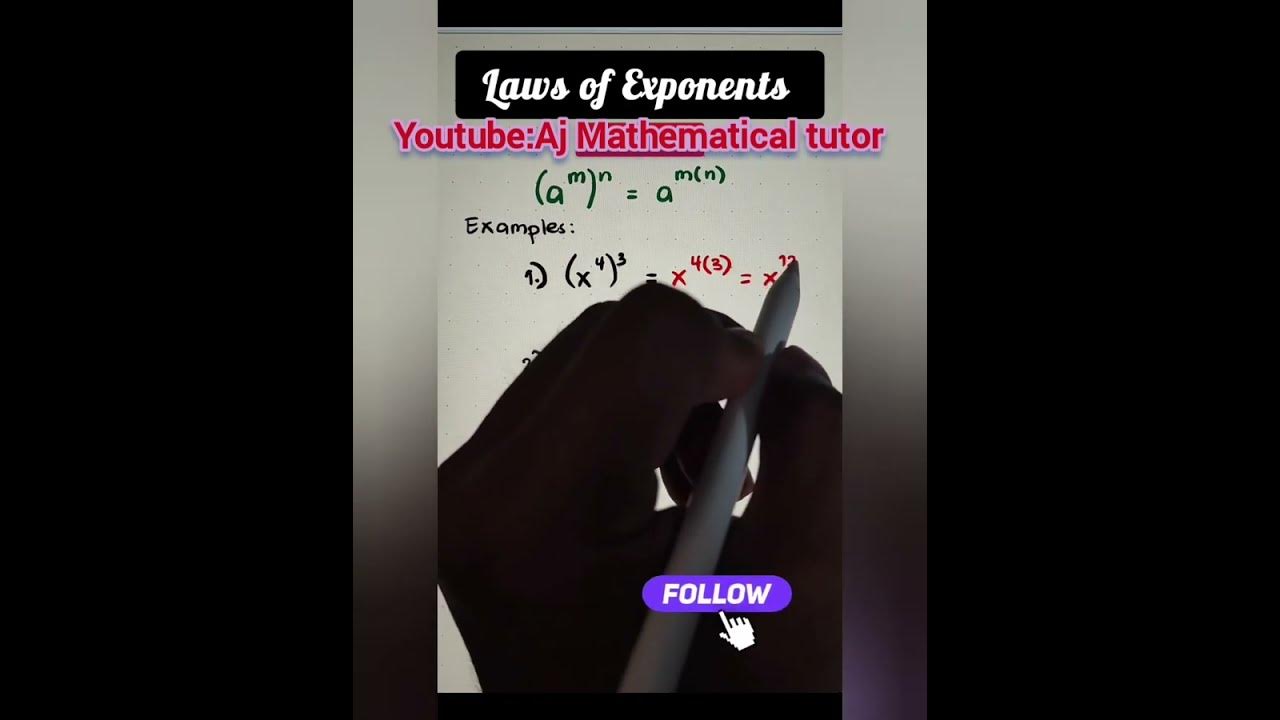 How To Calculate Law Of Exponents Quickly Maths Youtube