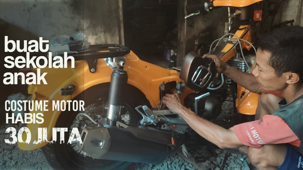 Custom motor, demi anak berangkat sekolah - YouTube