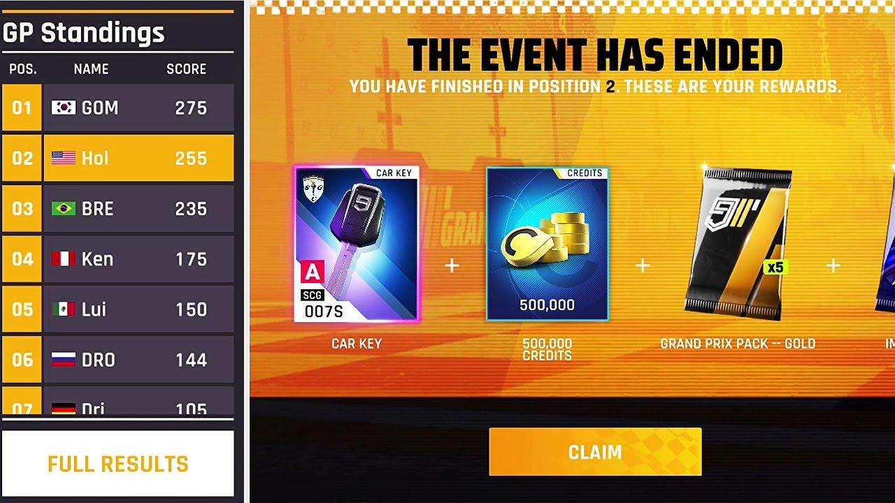 Asphalt 9: Legends Grand Prix Unlocking SCG 007S | Key And Rewards ...