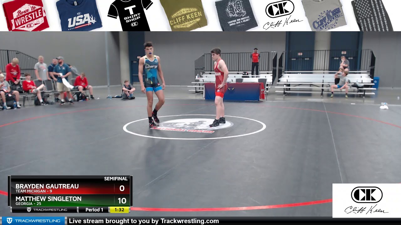 Mat 10 145 Brayden Gautreau Michigan Vs Matthew Singleton Georgia - YouTube