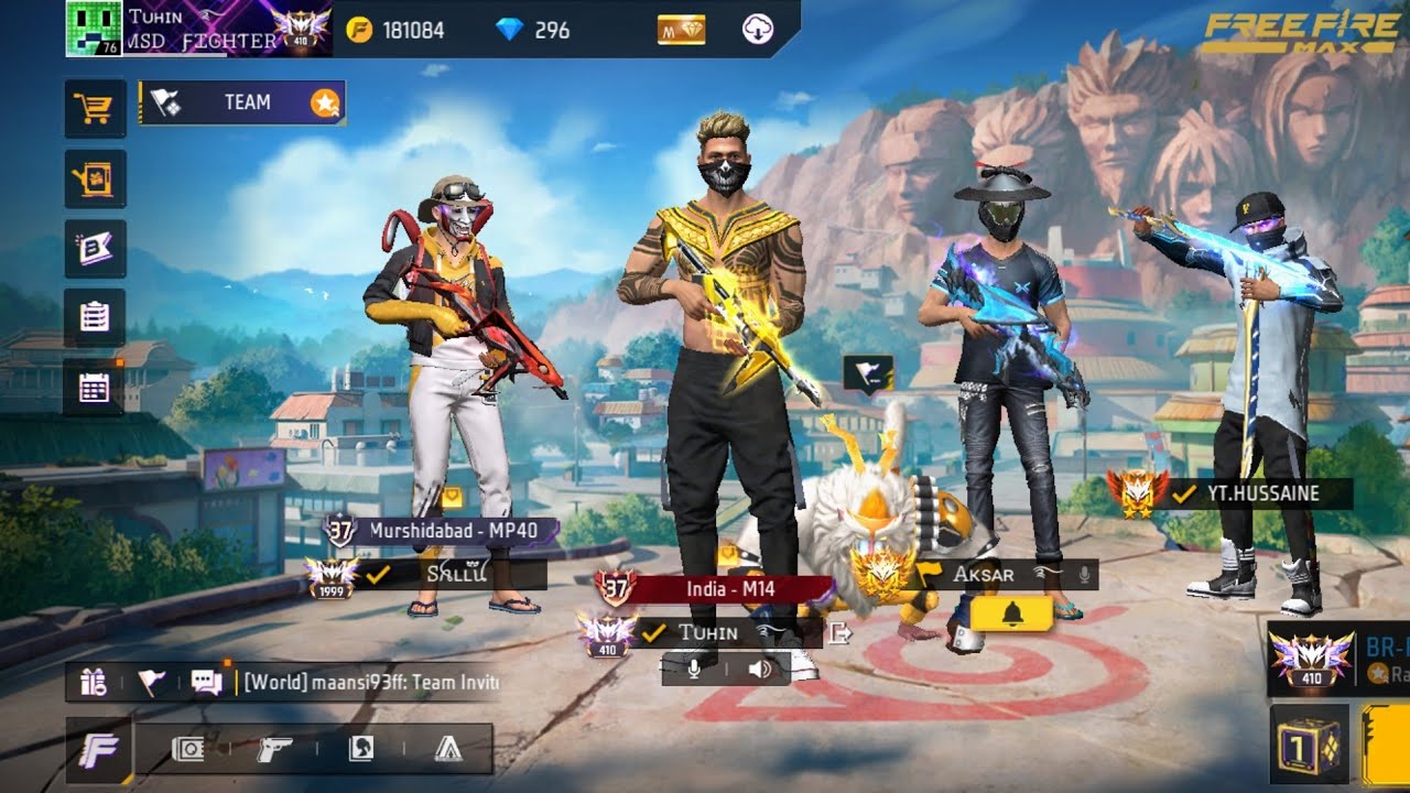 Free fire live gameplay grandmaster loby - YouTube
