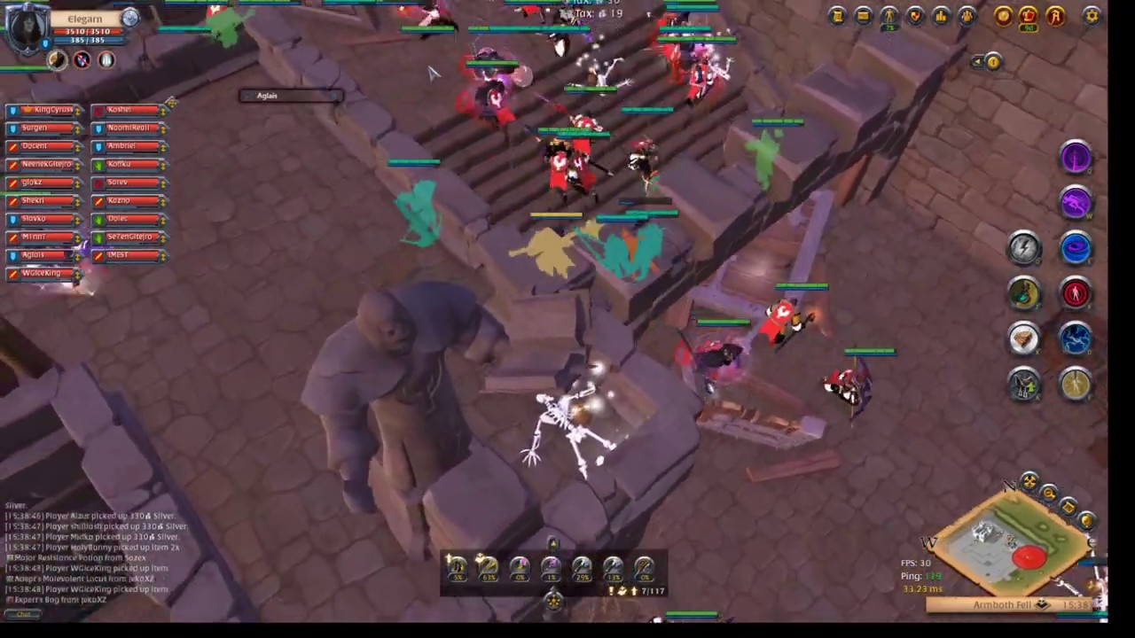Albion Online Camlann Mace Tank Castle ZvZ - YouTube
