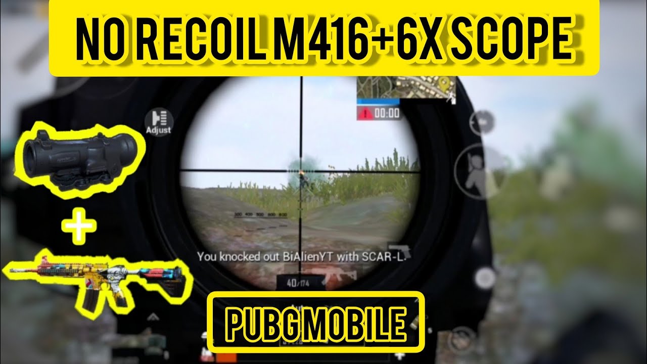 🤙How to get zero Recoil with gyroscope |PUBG MOBILE|M416+6x scope=zero ...