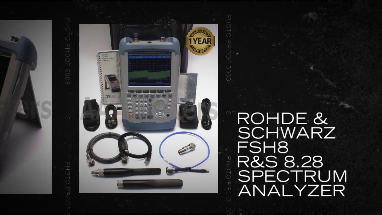 Rohde & Schwarz FSH8 R&S 8.28 Spectrum Analyzer - YouTube